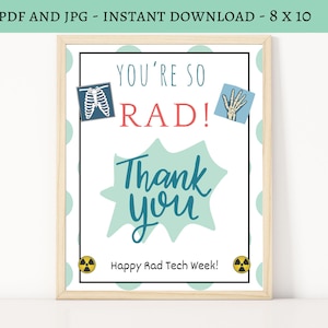 Xray Tech Week Banner, Printable Rad Tech Week Sign, Radiologic Tech ...