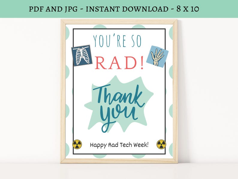 Xray Tech Week Banner, Printable Rad Tech Week Sign, Radiologic Tech ...