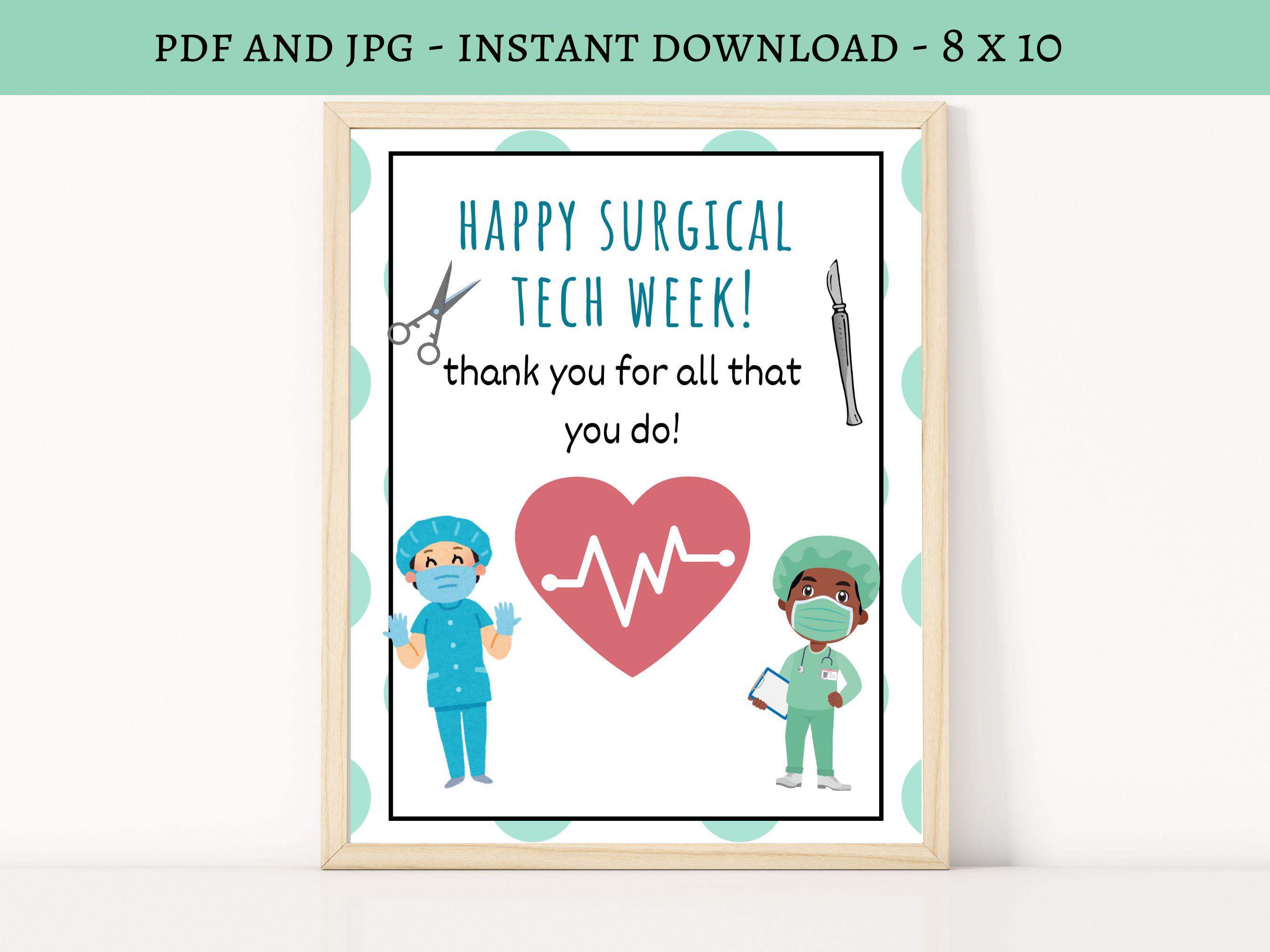 Surgical Tech Week Sign, Surgical Tech Week Banner, Surgical Tech ...