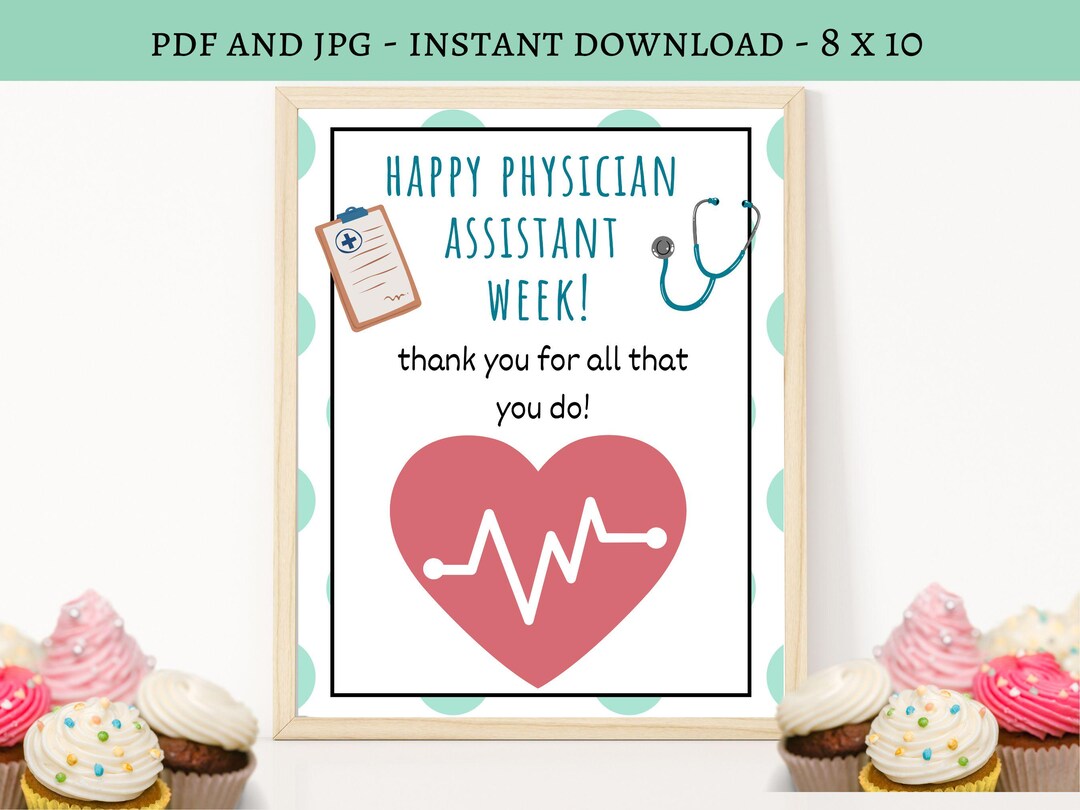PA Week Sign, Physician Assistant Week Banner, Pa Week Decorations ...