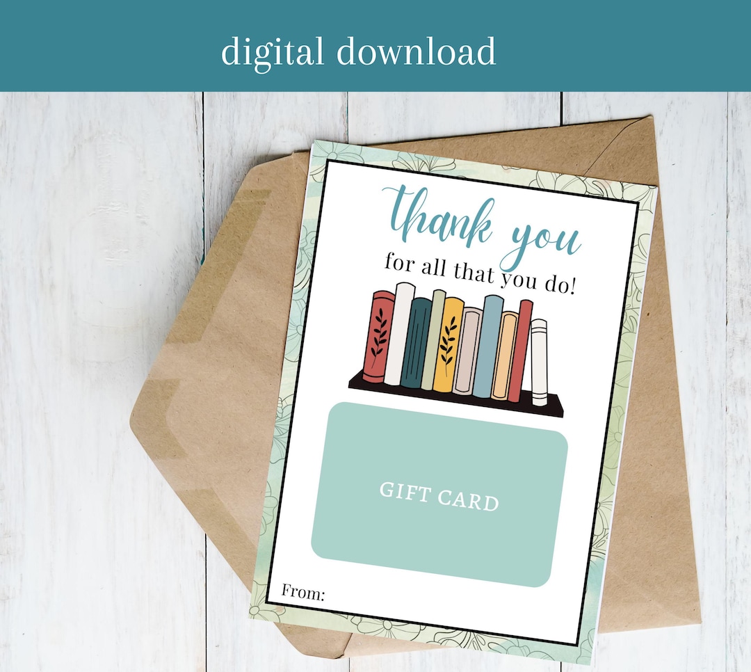 Librarian Thank You Gift, School Librarian, Librarian Appreciation Week ...