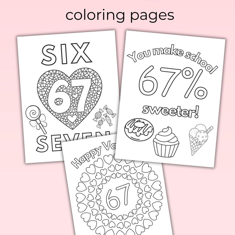 Six Seven Coloring Page - Etsy