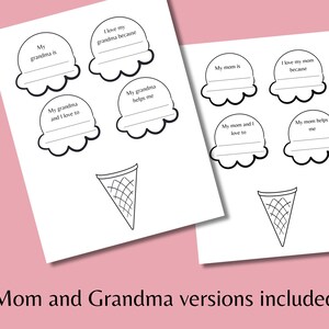 Printable Mother's Day Craft for Kids, Printable Mothers Day Gift, All ...