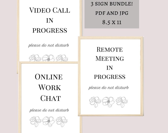 Meeting in Progress - Printable Sign - Instant Download - 8"x10 ...