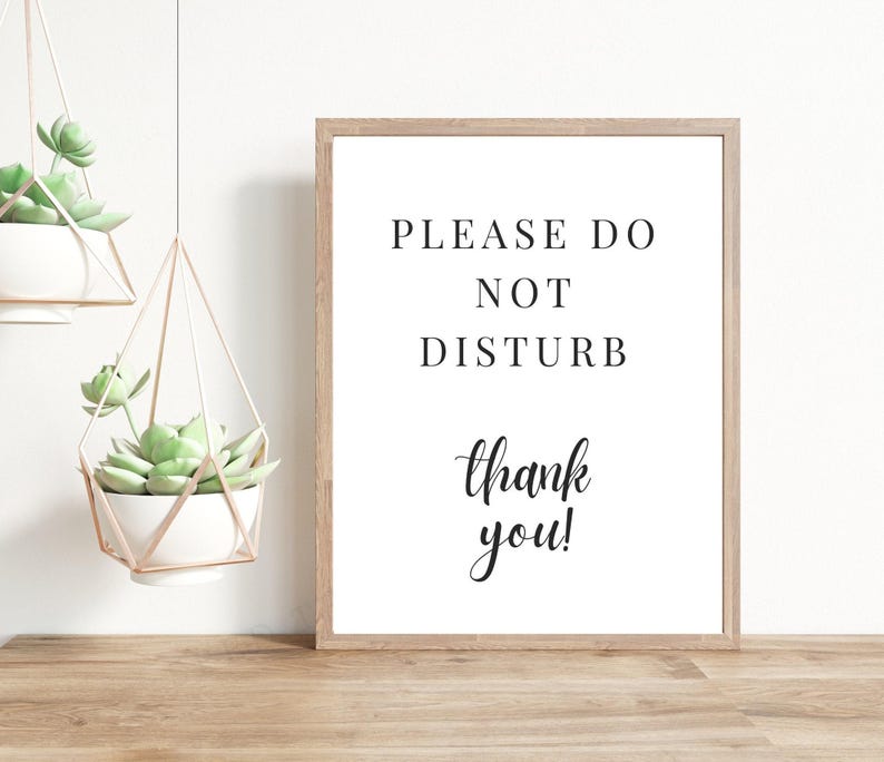 Please Do Not Disturb Sign, Printable Signs for Door, Meeting in ...