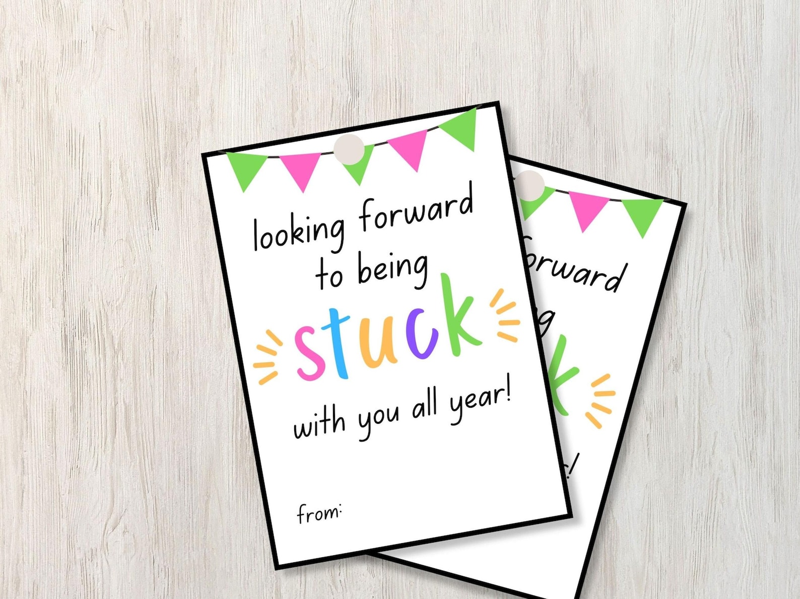 First Day of School Gift Tag for Teacher, Sticky Note Gift Tag, Back to ...