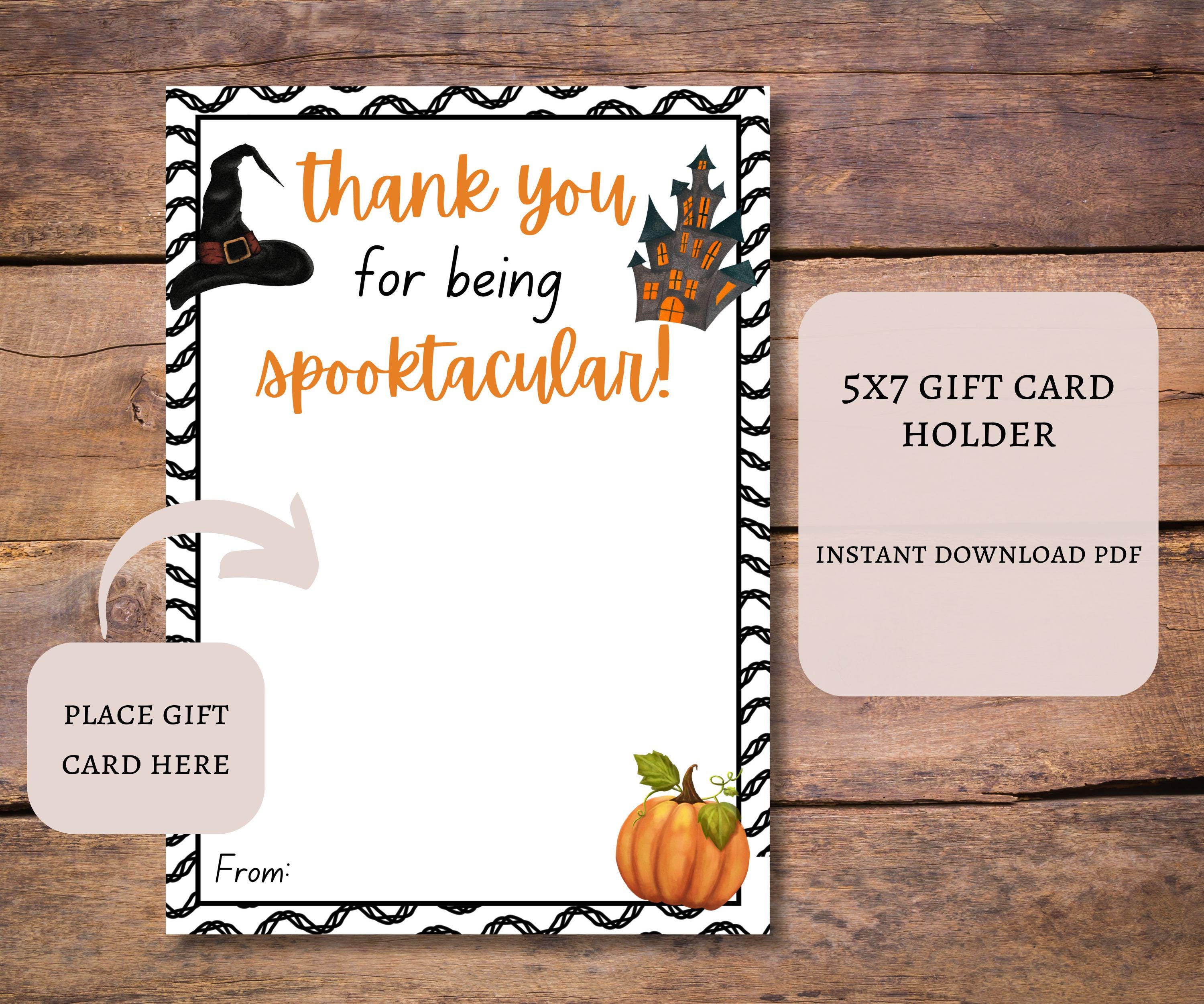 Halloween Gift Card Holder, Halloween Gift for Teacher, Staff ...
