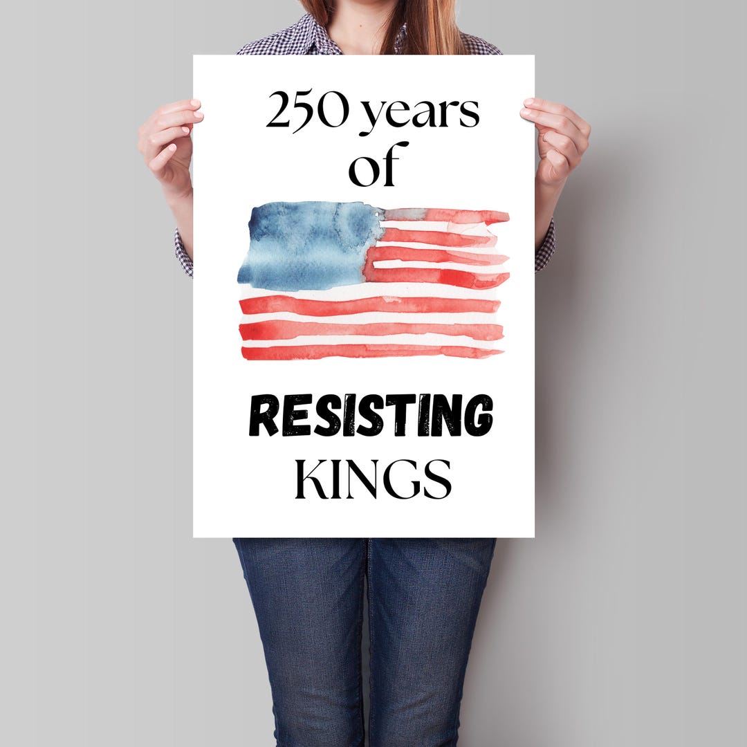 No Kings Protest Sign, Printable Protest Poster, Protect Democracy ...