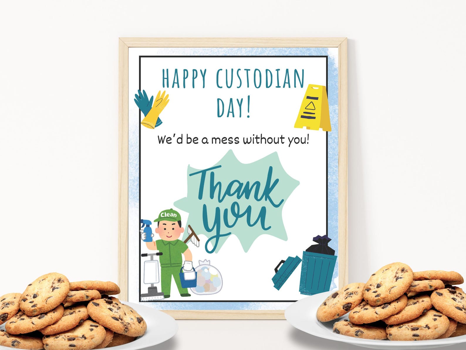 Custodian Day Sign, School Custodian Day Banner, Custodian Appreciation ...
