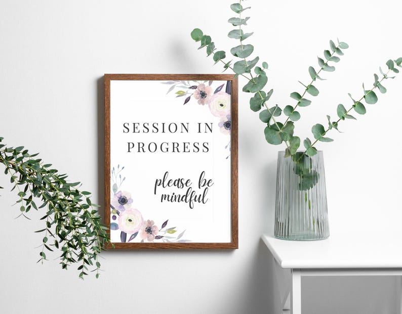 Session in Progress Door Sign, Treatment Room Sign, Please Do Not ...