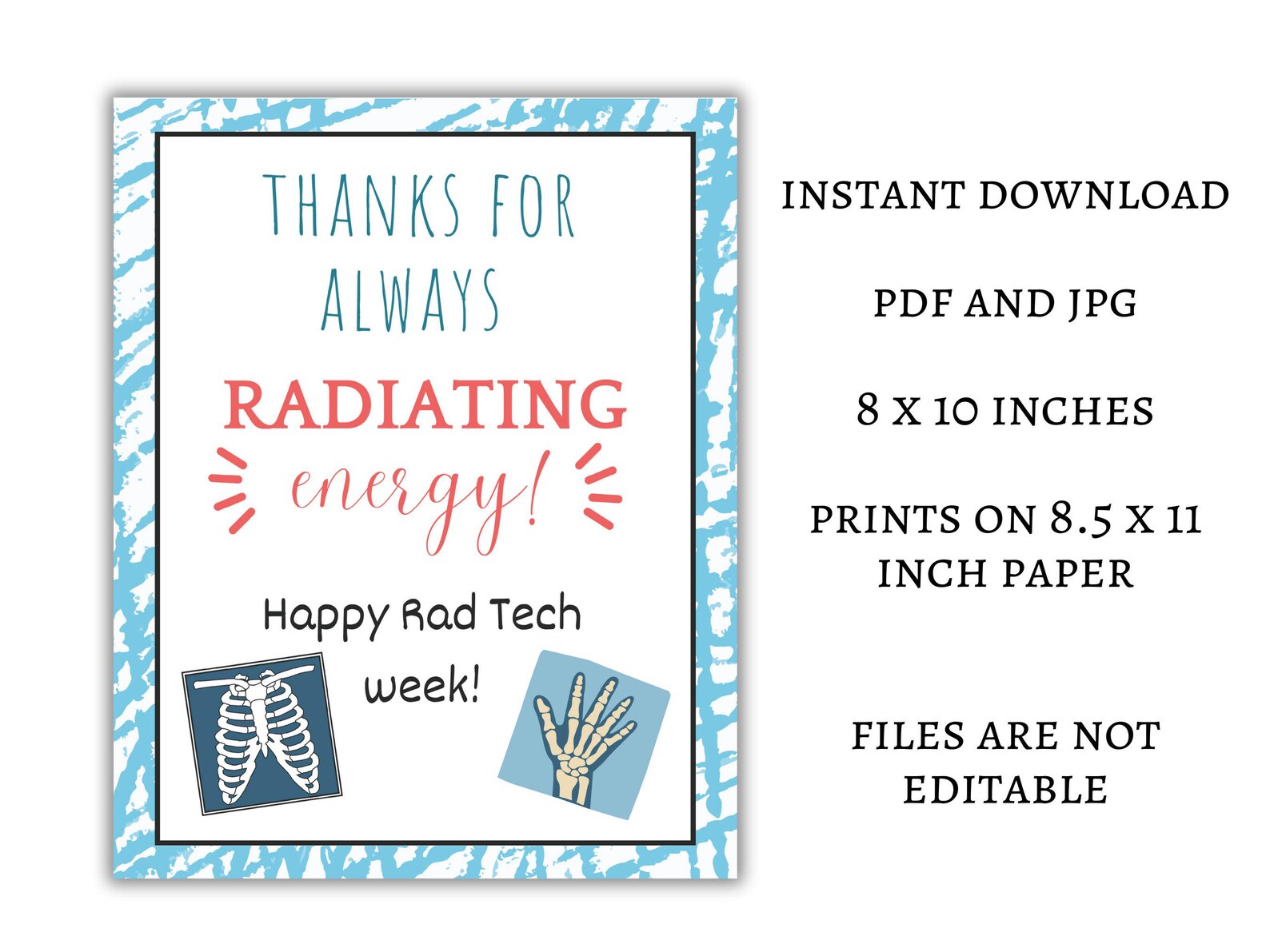 Rad Tech Week Sign, Rad Tech Week Banner, Radiologic Tech Appreciation ...