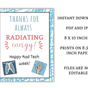 Rad Tech Week Sign, Rad Tech Week Banner, Radiologic Tech Appreciation ...