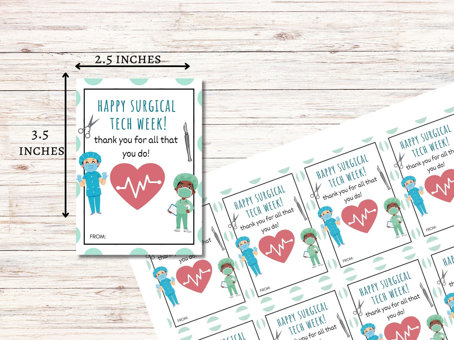 Surgical Tech Week Gift Tags, Surgical Tech Appreciation, Scrub Tech ...