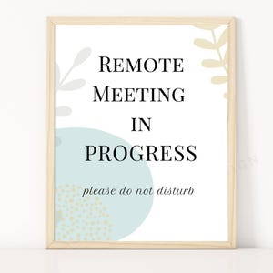 Do Not Disturb Office Sign, Video Call in Progress Sign, Please Do Not ...