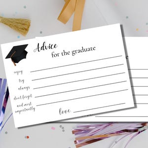 Graduation Advice Cards Printable, Graduation Party Ideas for Him, High ...