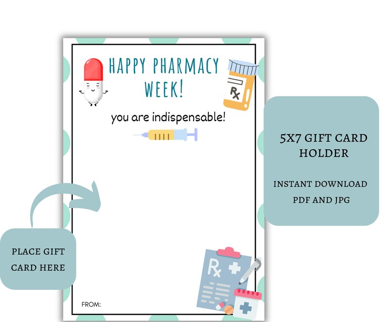 Pharmacy Week Gift, Pharmacy Appreciation Week, Pharmacy Tech Gift Card ...