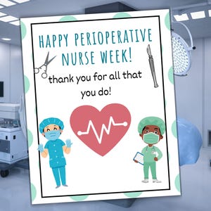 Perioperative Nurse Week Sign, Periop Nurse Week Banner, Nurse Week ...
