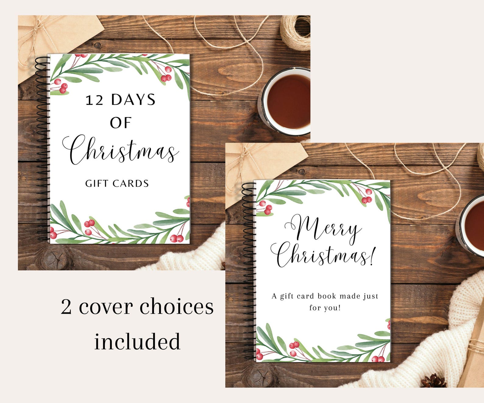 12 Days of Christmas Gift Card Book, Gift Card Advent Calendar ...