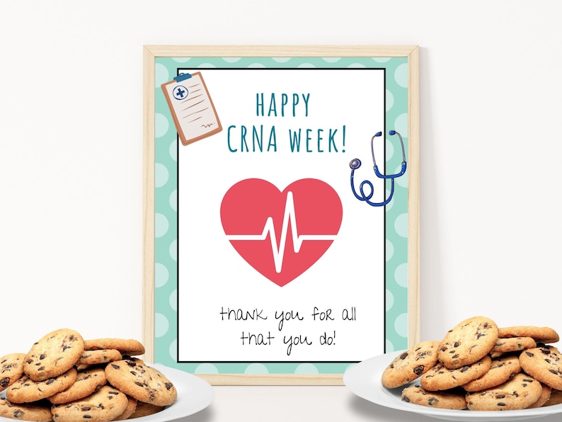 CRNA Appreciation Week Sign, CRNA Week Banner, CRNA Week Gift ...