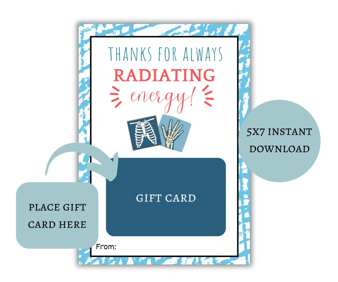 Rad Tech Week Gift, Gift Card Holder, Rad Tech Appreciation Week Gift ...