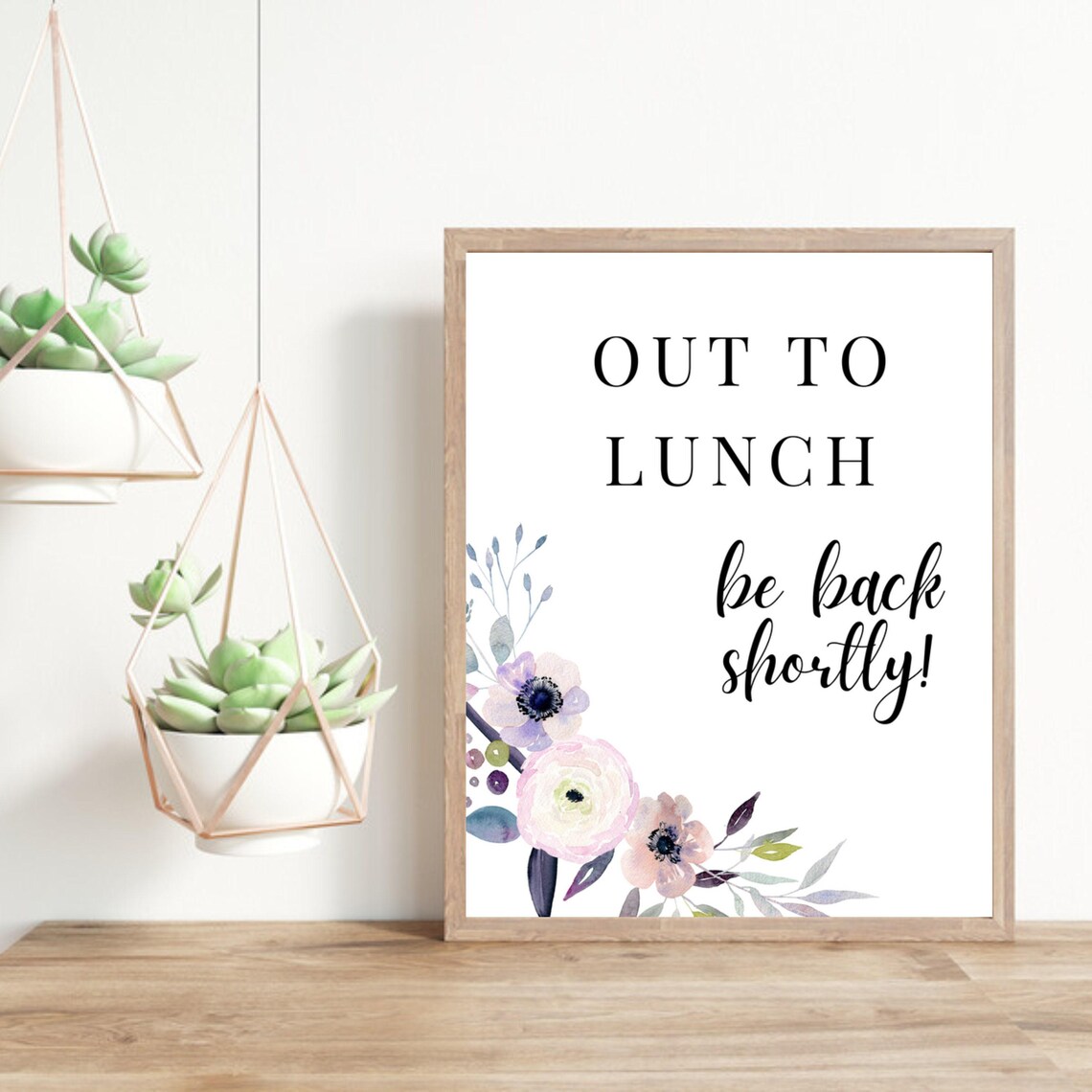 Out to Lunch Sign for Desk, Printable Office Sign, Be Back Soon Sign ...