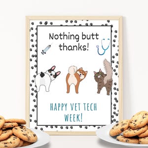 Funny Vet Tech Week Sign, Vet Tech Week Banner, Vet Tech Appreciation ...
