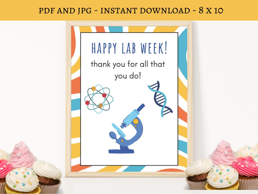 Printable Lab Week Banner, Happy Lab Week Sign, Medical Laboratory ...