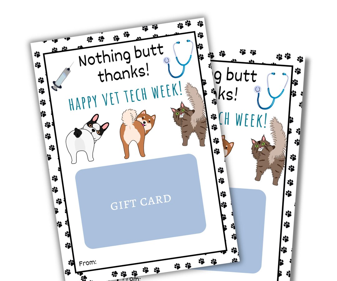 Funny Vet Tech Gift, Vet Tech Week Gift Bulk, Gift Card Holder, Vet ...