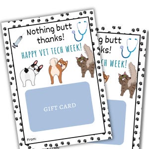 Funny Vet Tech Gift, Vet Tech Week Gift Bulk, Gift Card Holder, Vet ...