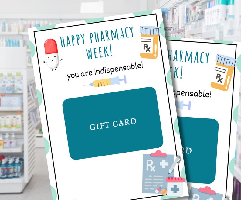 Pharmacy Week Gift, Pharmacy Appreciation Week, Pharmacy Tech Gift Card ...
