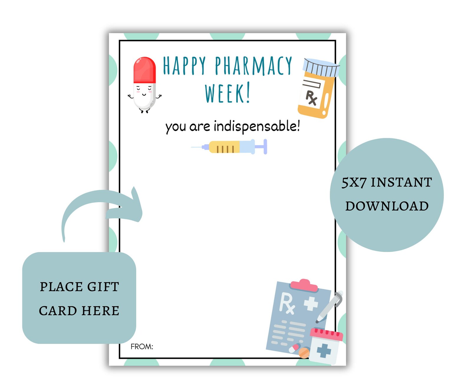 Pharmacy Week Gift, Pharmacy Appreciation Week, Pharmacy Tech Gift Card ...