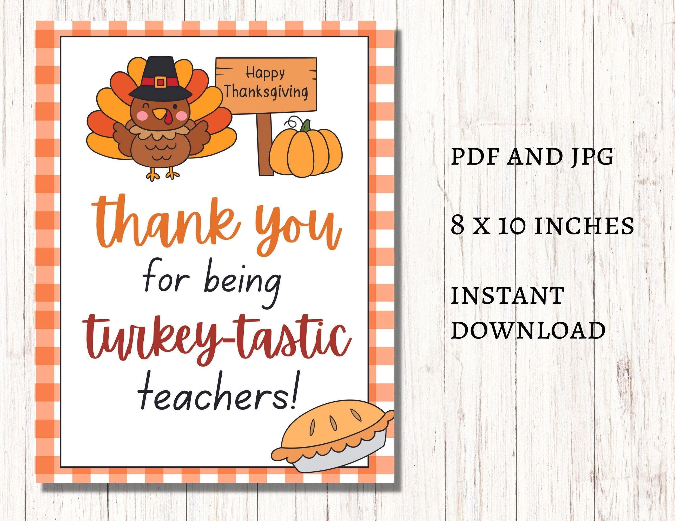 PTO Teacher Appreciation Sign, Teacher Thanksgiving Gift, Pie ...