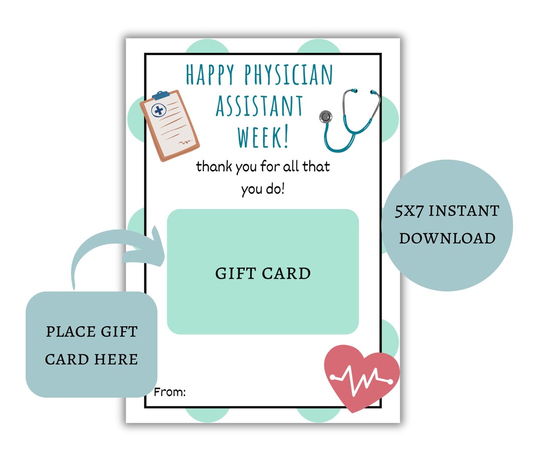 Physician Assistant Week Gift, Gift Card Holder, PA Week Gift, PA ...