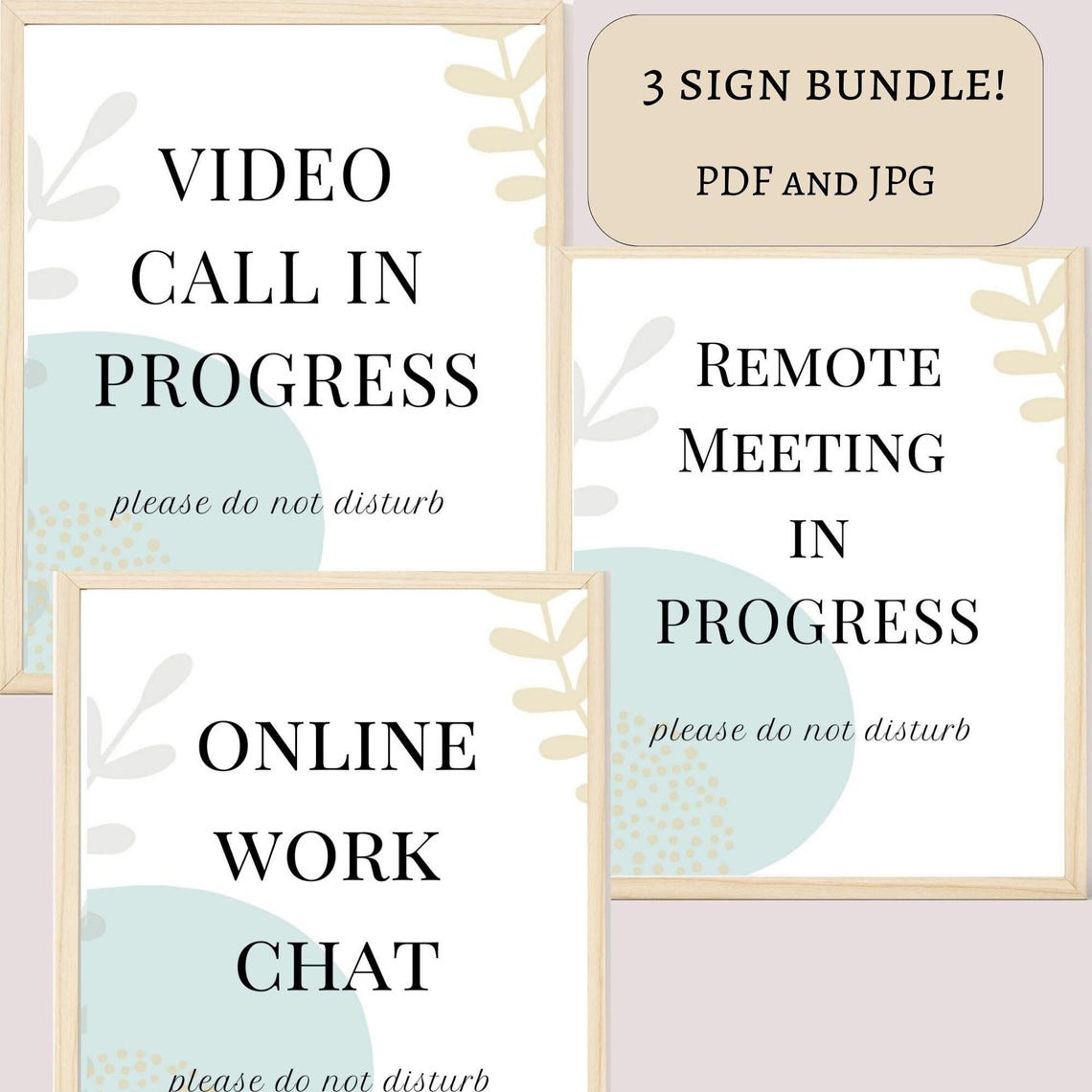 Do Not Disturb Office Sign, Video Call in Progress Sign, Please Do Not ...