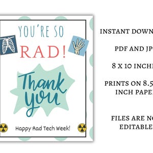 Xray Tech Week Banner, Printable Rad Tech Week Sign, Radiologic Tech ...