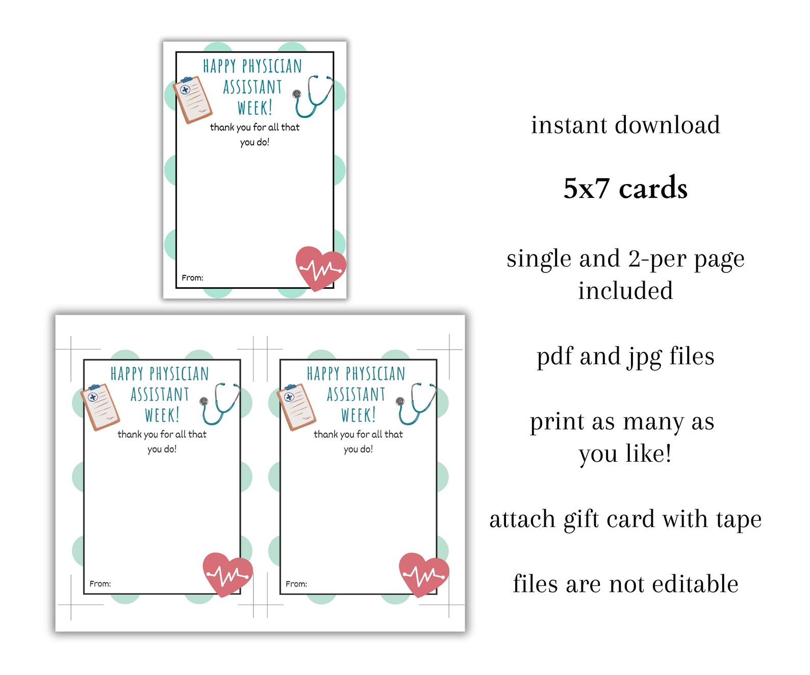 Physician Assistant Week Gift, Gift Card Holder, PA Week Gift, PA ...