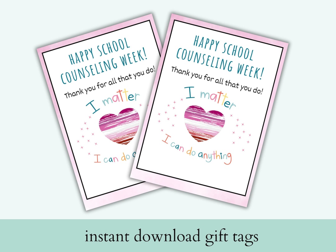 School Counselor Week Gift Tag, School Counselor Thank You, Counselor ...