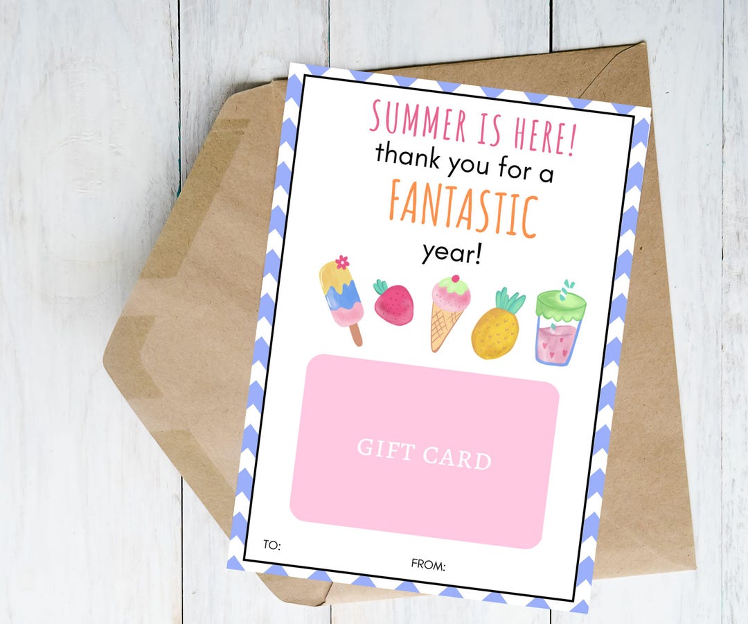 Printable Teacher Gift Card Holder, End of Year Teacher Gift, School is ...