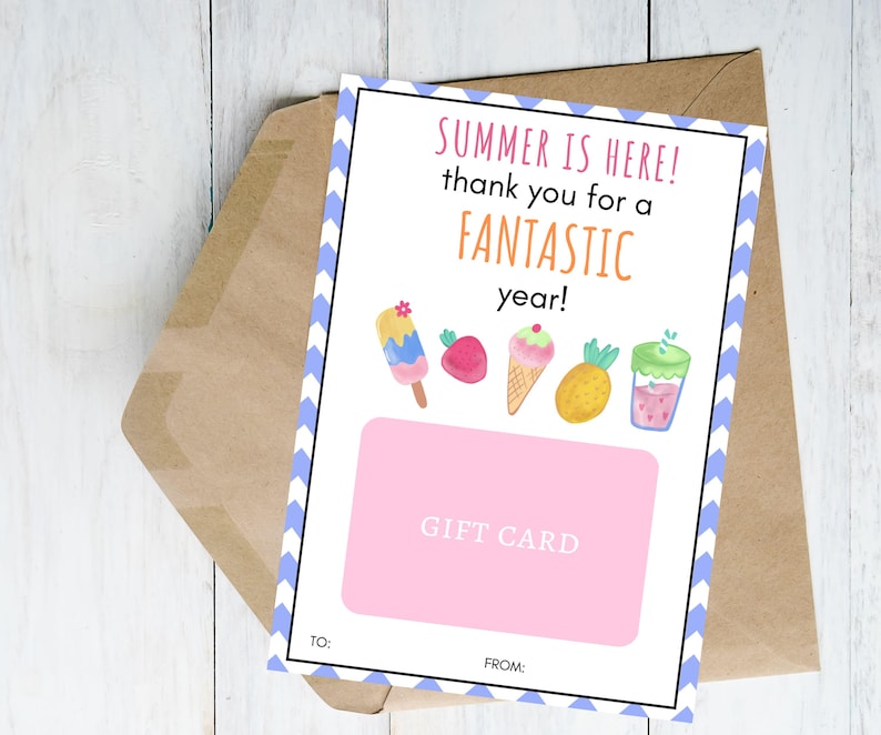 Printable Teacher Gift Card Holder, End of Year Teacher Gift, School is ...