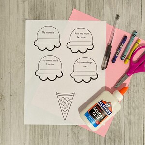 Printable Mother's Day Craft for Kids, Printable Mothers Day Gift, All ...