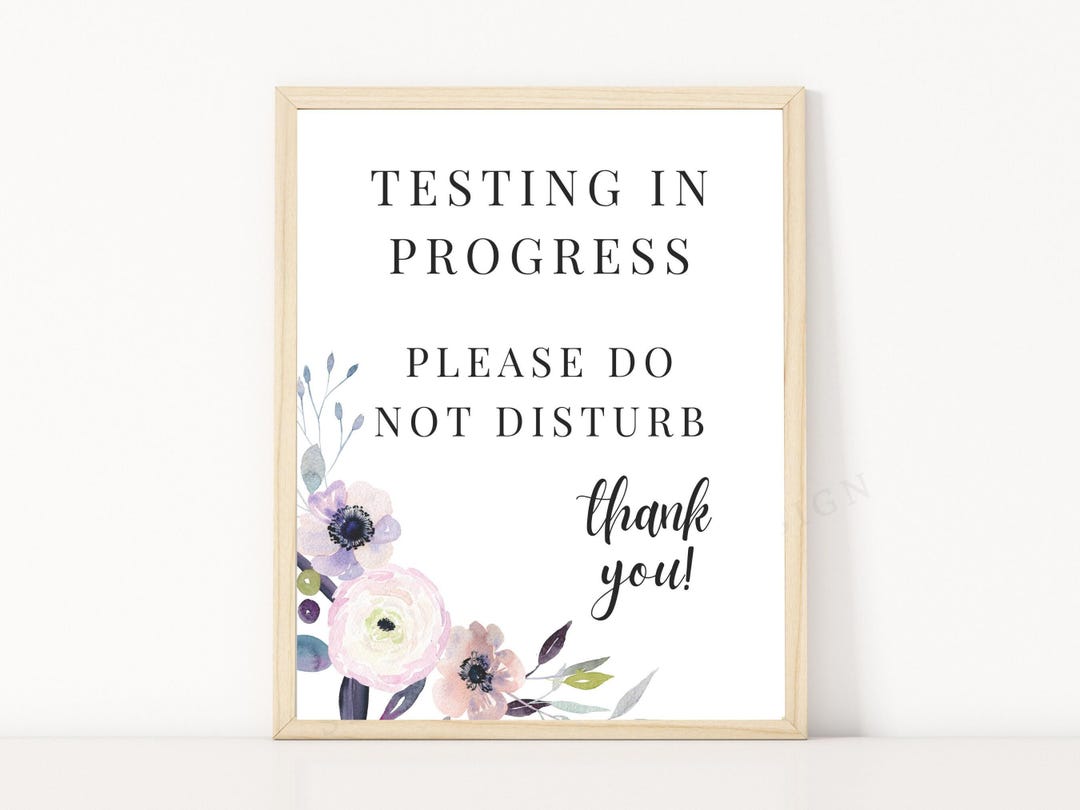 Testing in Progress Sign Printable, Classroom Door Sign, Please Do Not ...