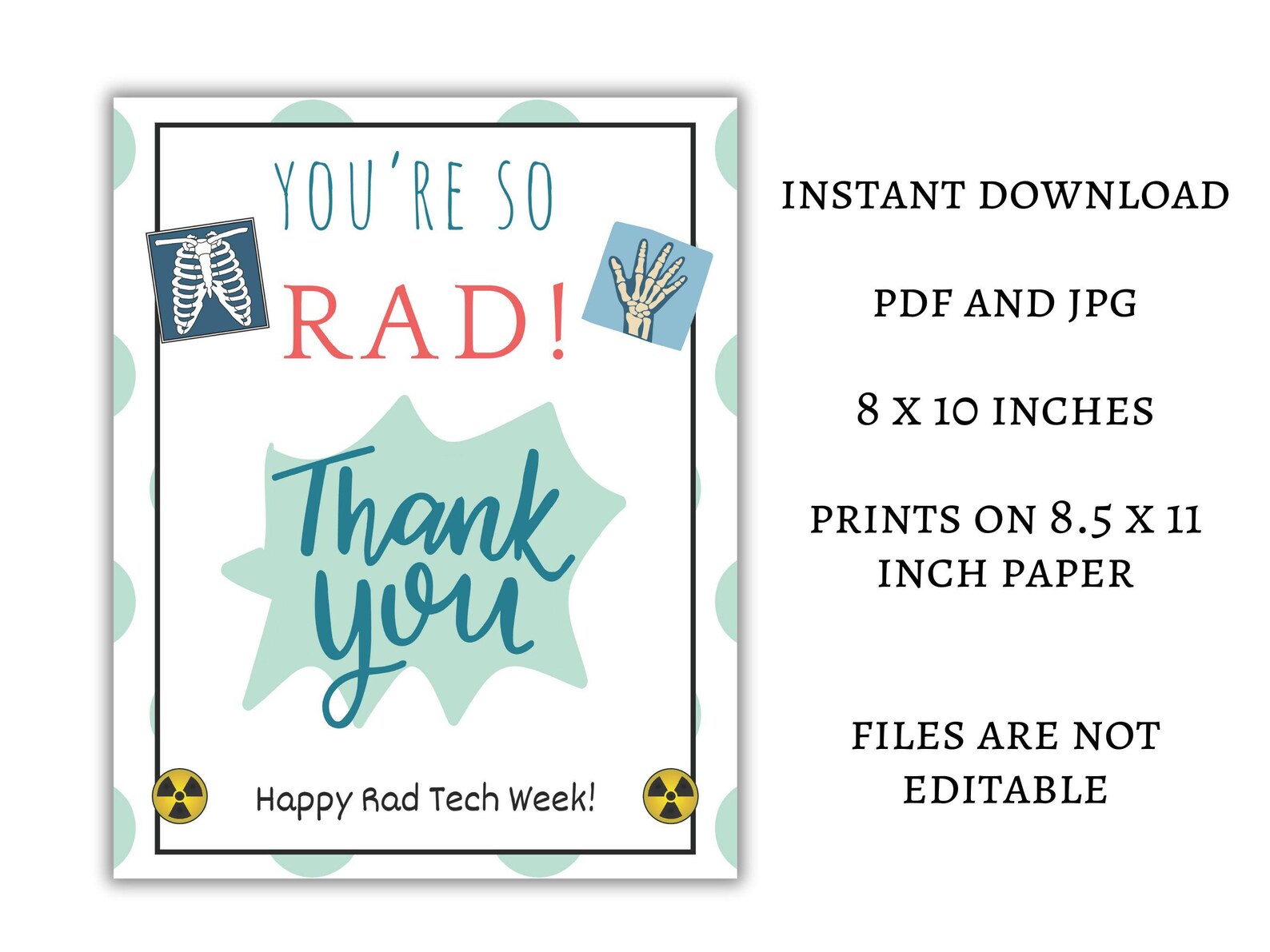 Xray Tech Week Banner, Printable Rad Tech Week Sign, Radiologic Tech ...