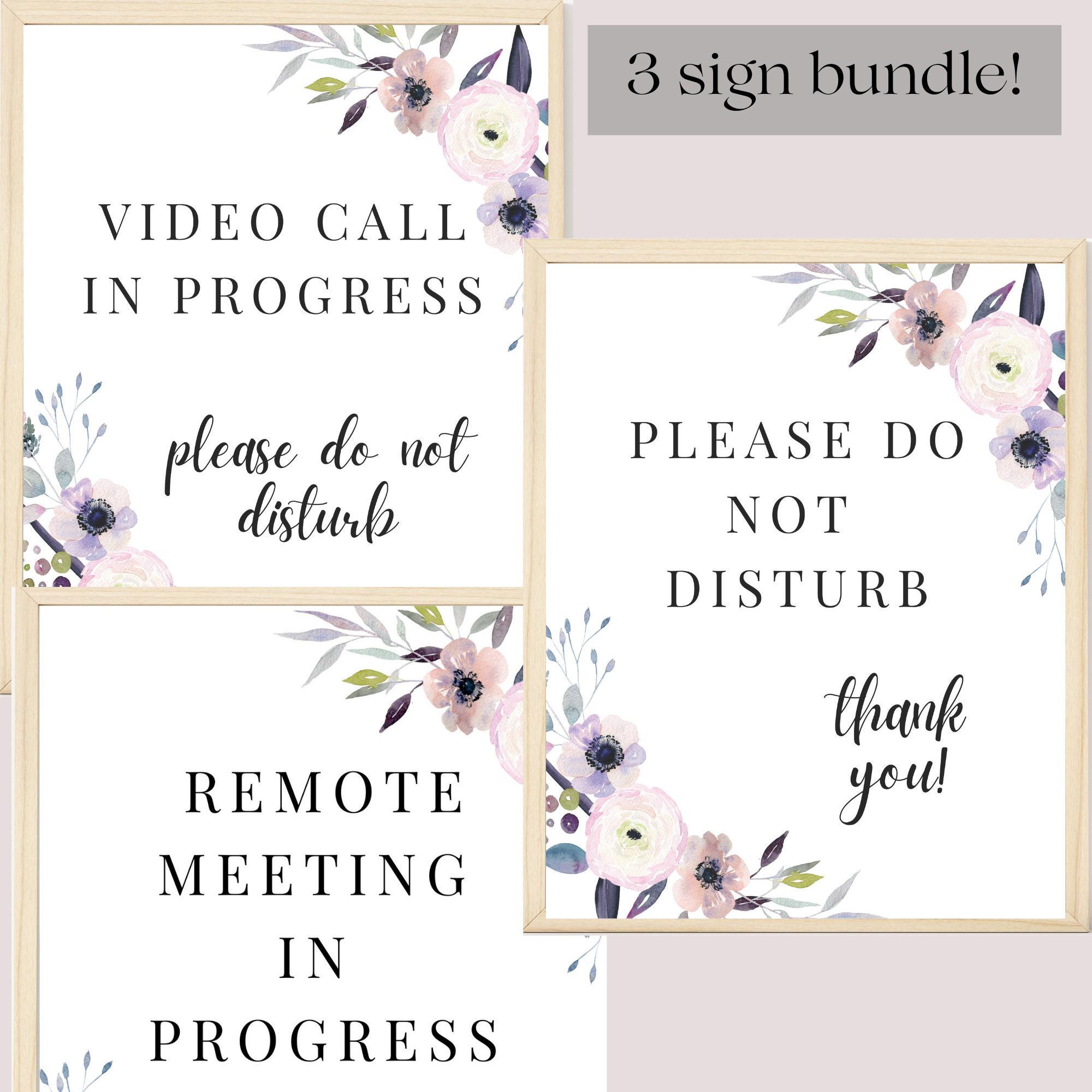 Do Not Disturb Office Sign Printable, Zoom Meeting Sign, in A Meeting ...