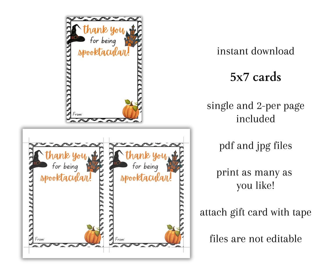 Halloween Gift Card Holder, Halloween Gift for Teacher, Staff ...