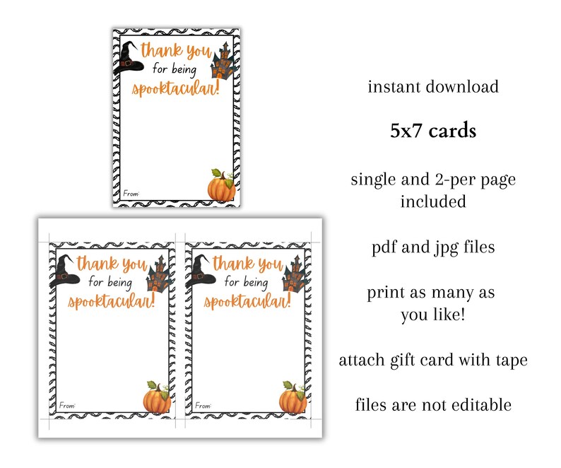 Halloween Gift Card Holder, Halloween Gift for Teacher, Staff ...