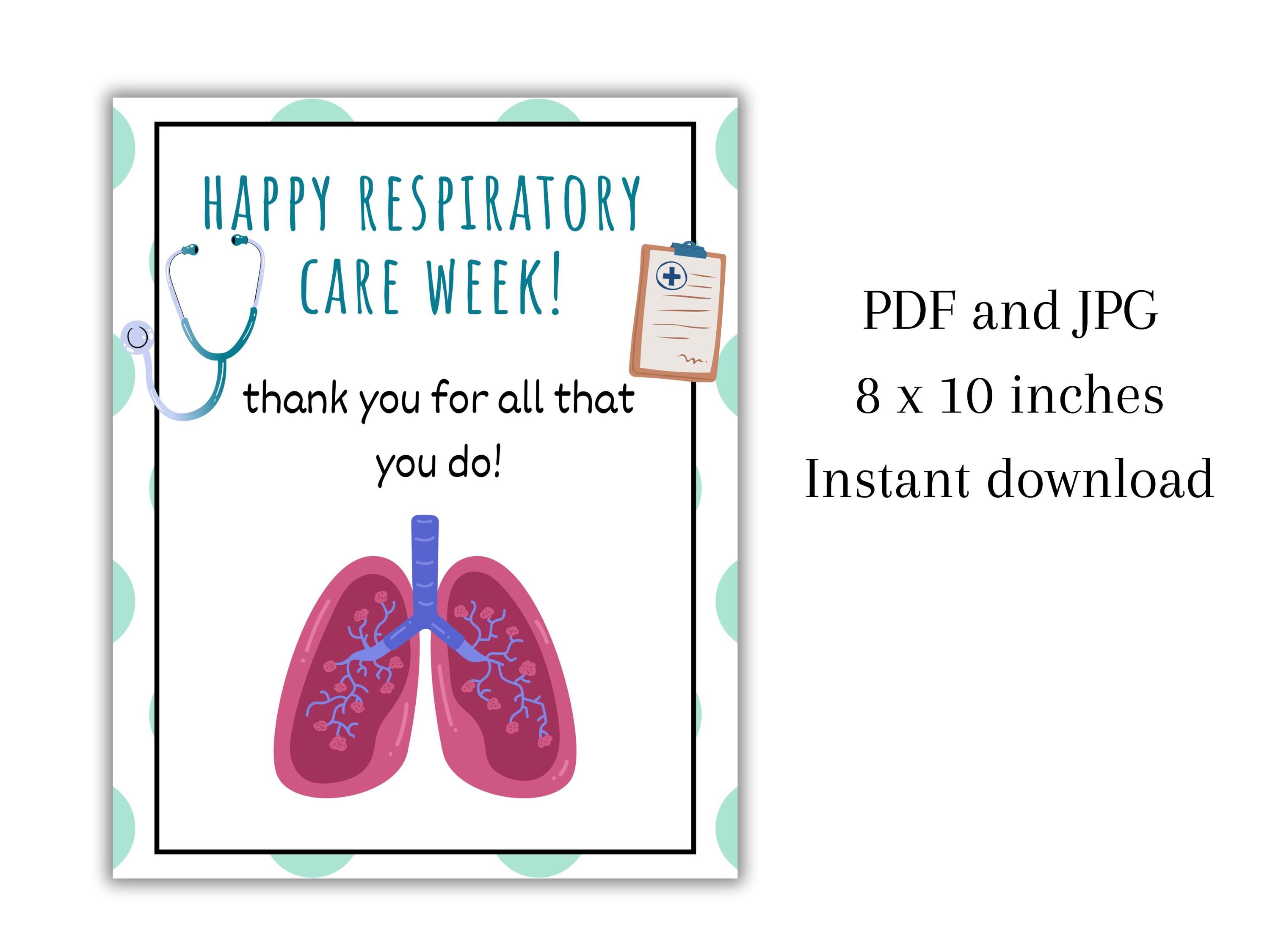 Respiratory Care Week Sign, Respiratory Care Week Banner, Respiratory Care Appreciation, RT Week ...