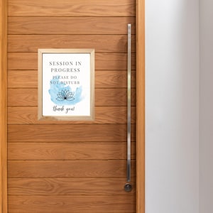 Session in Progress Door Sign Printable, Yoga Studio Sign, Please Do ...