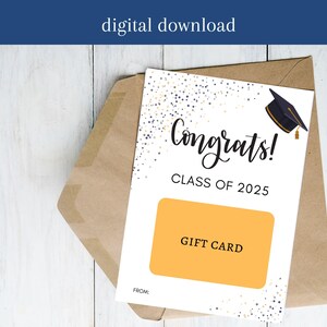 Printable Graduation Gift Card Holder, College Graduation Gift, High ...