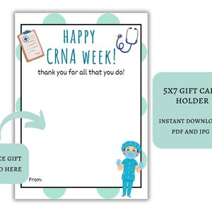 CRNA Appreciation Week Gift, CRNA Week Gift, Anesthesia Tech Week Gift ...