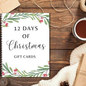 12 Days of Christmas Gift Card Book, Gift Card Advent Calendar ...